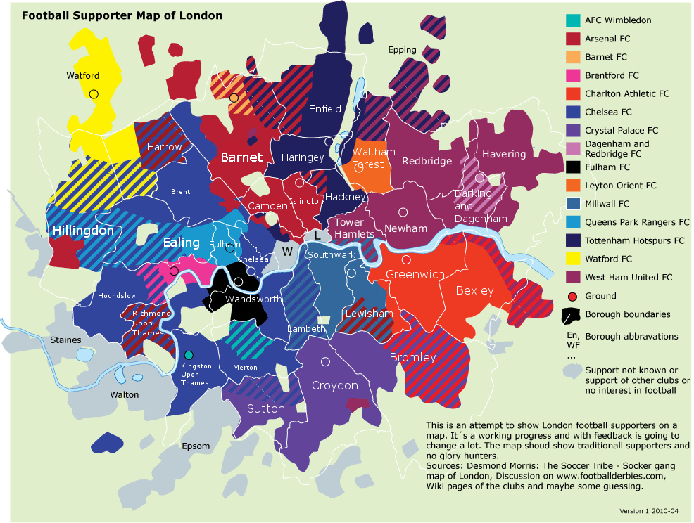 Navijacka mapa Londona | Balkanski Navijaci
